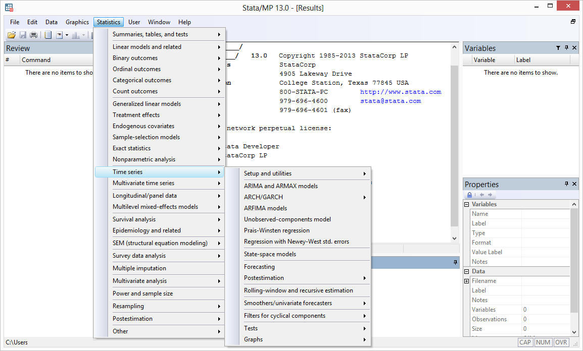 Time Series Stata