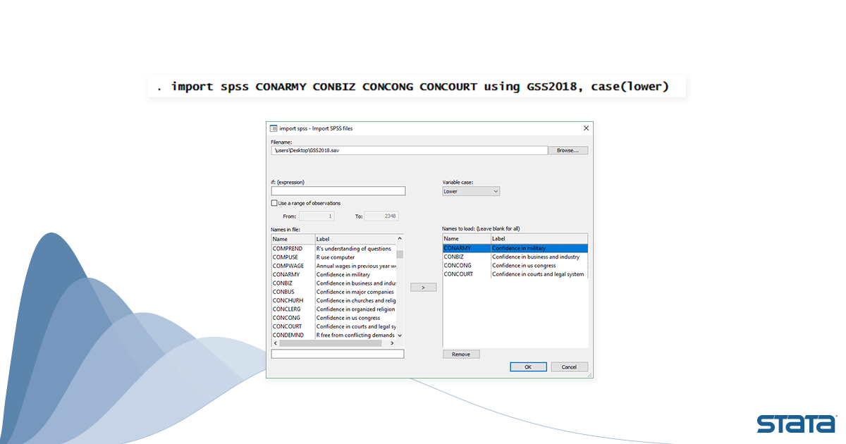 Import Data From SPSS Stata