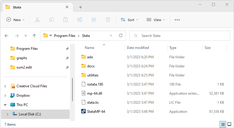 Changes to license information | Stata